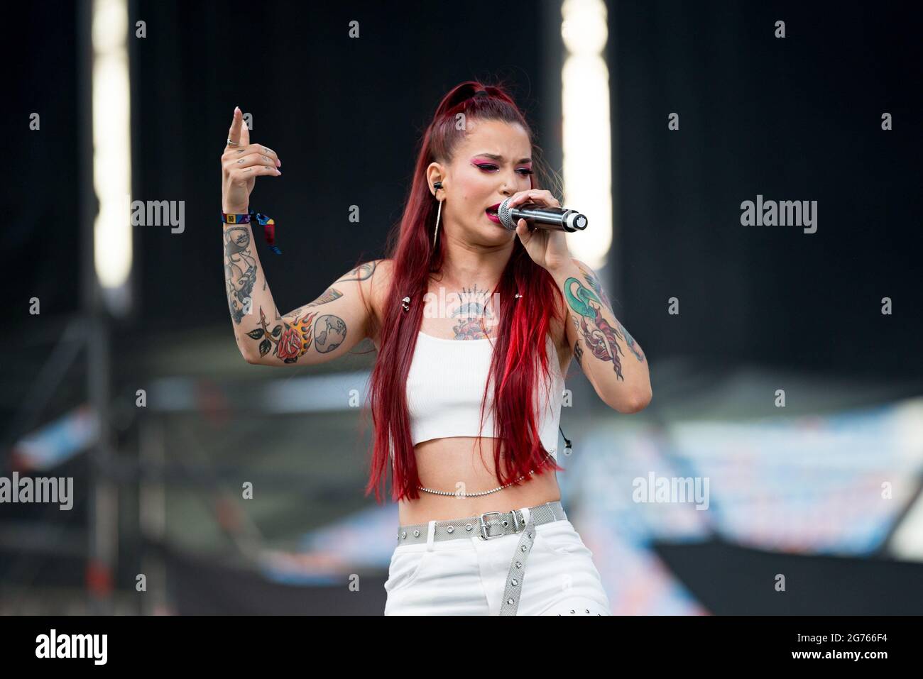 Sandra Groove performs on stage during the Big Sound Festival. Sandra ...