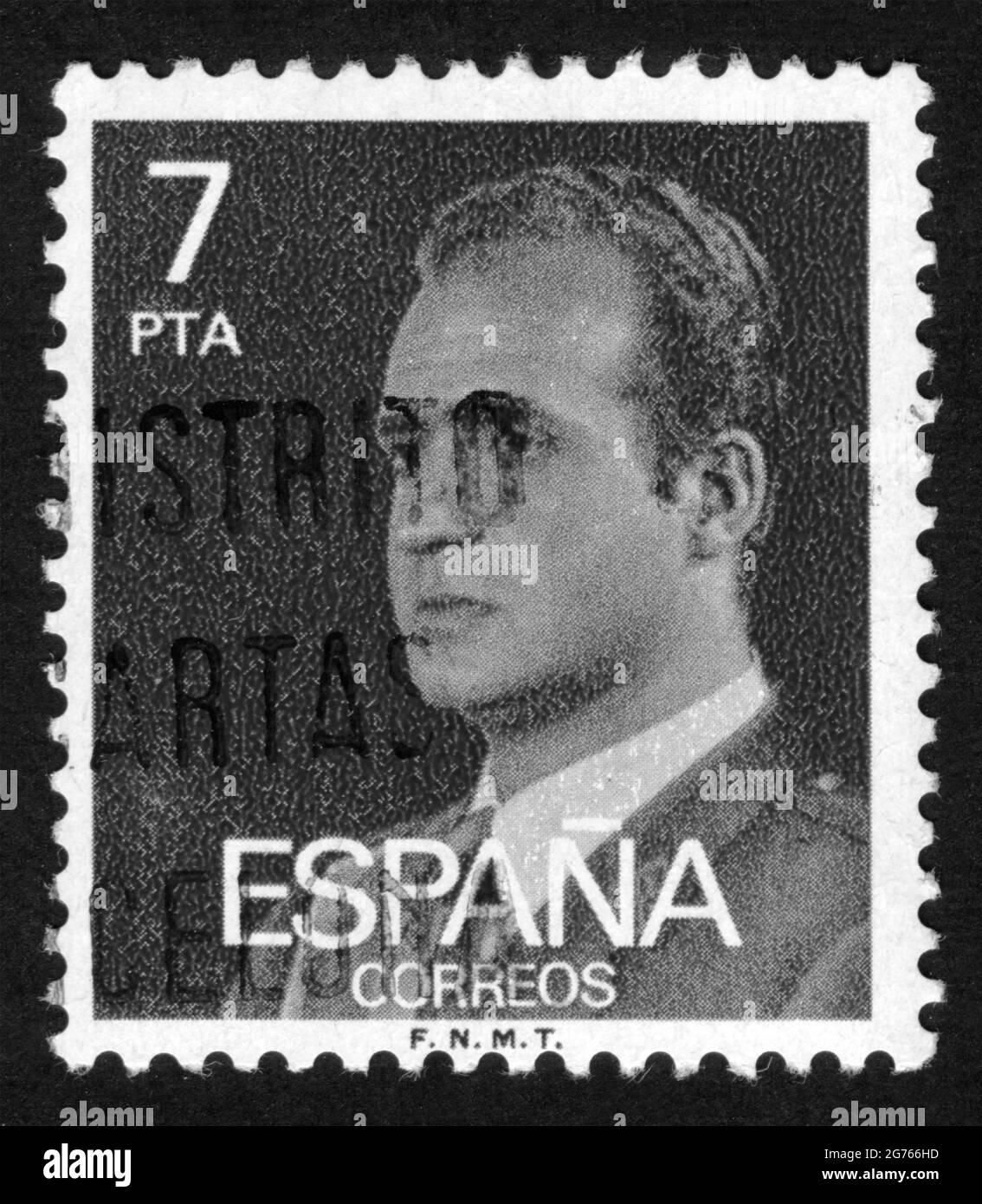 Spain postage stamp Black and White Stock Photos & Images - Alamy