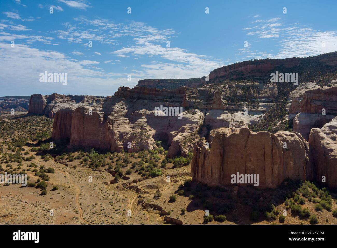 Panorama scene aerial view a in Canyon National Park of mountains the ...
