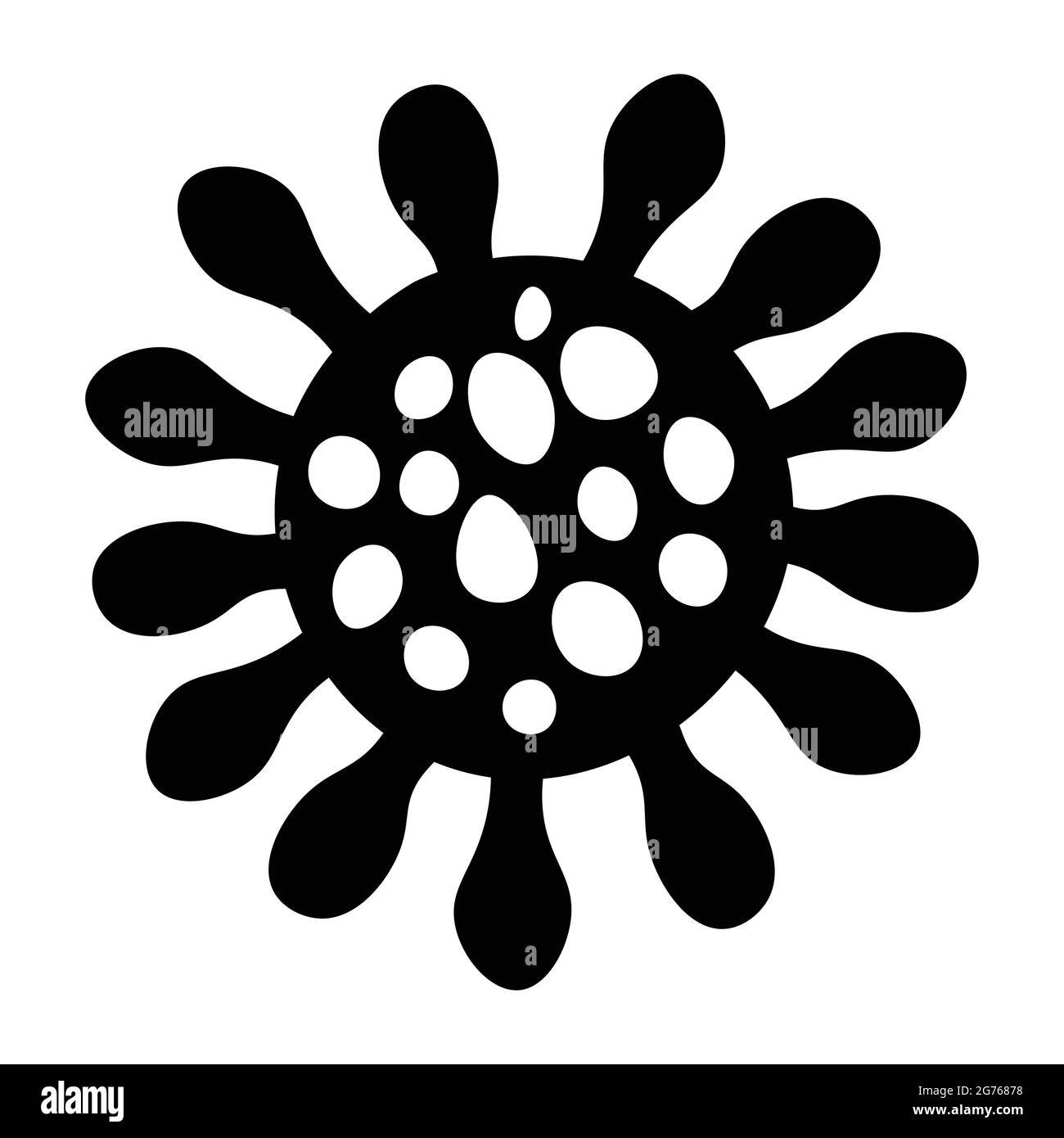 COVID-19. Prevent coronavirus. Template black icon. Infection virus ...