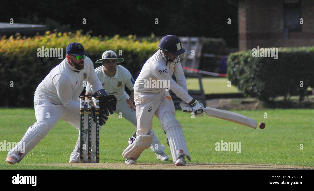 Birmingham, UK. 10th July, 2021. Moseley Cricket Club v Shrewsbury ...