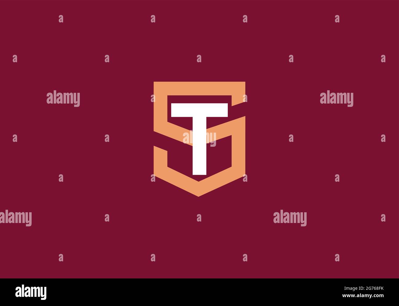 ST letter logo design.ST minimalist logo and vector template Stock ...