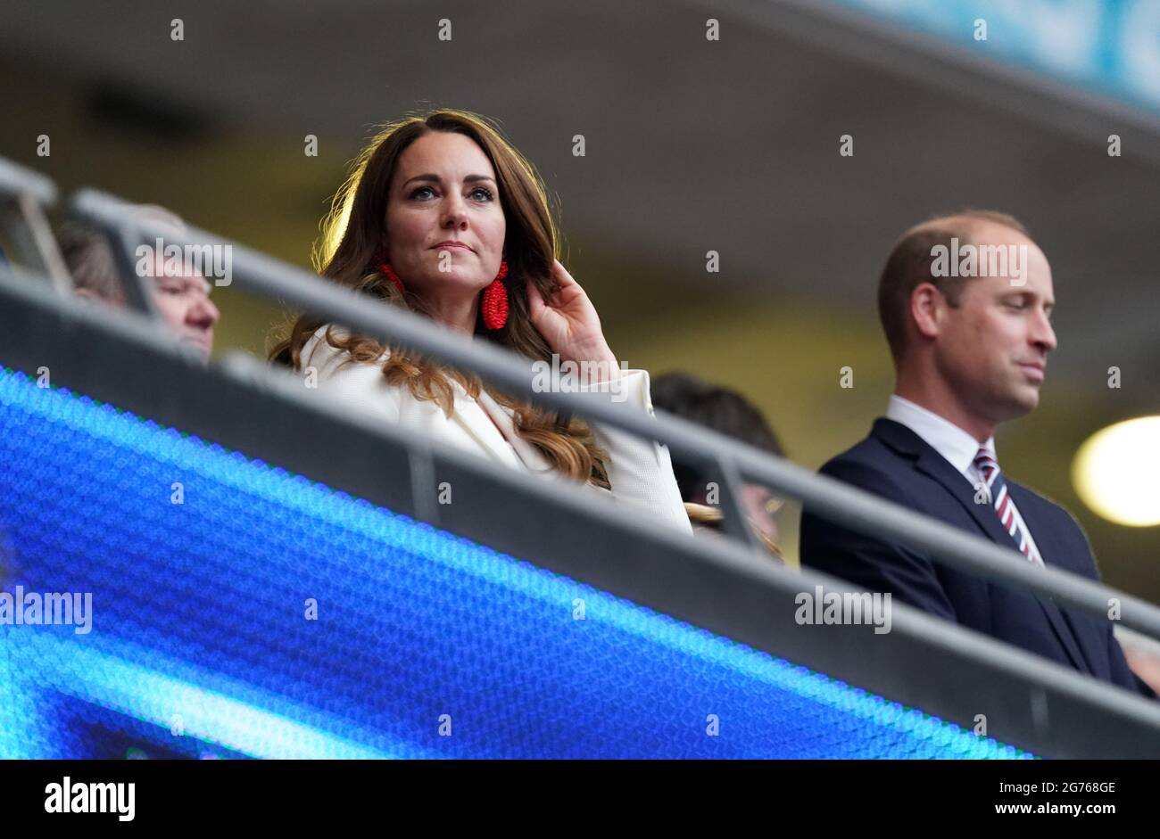 The Duchess of Cambridge alongside the Duke of Cambridge (right) in the ...