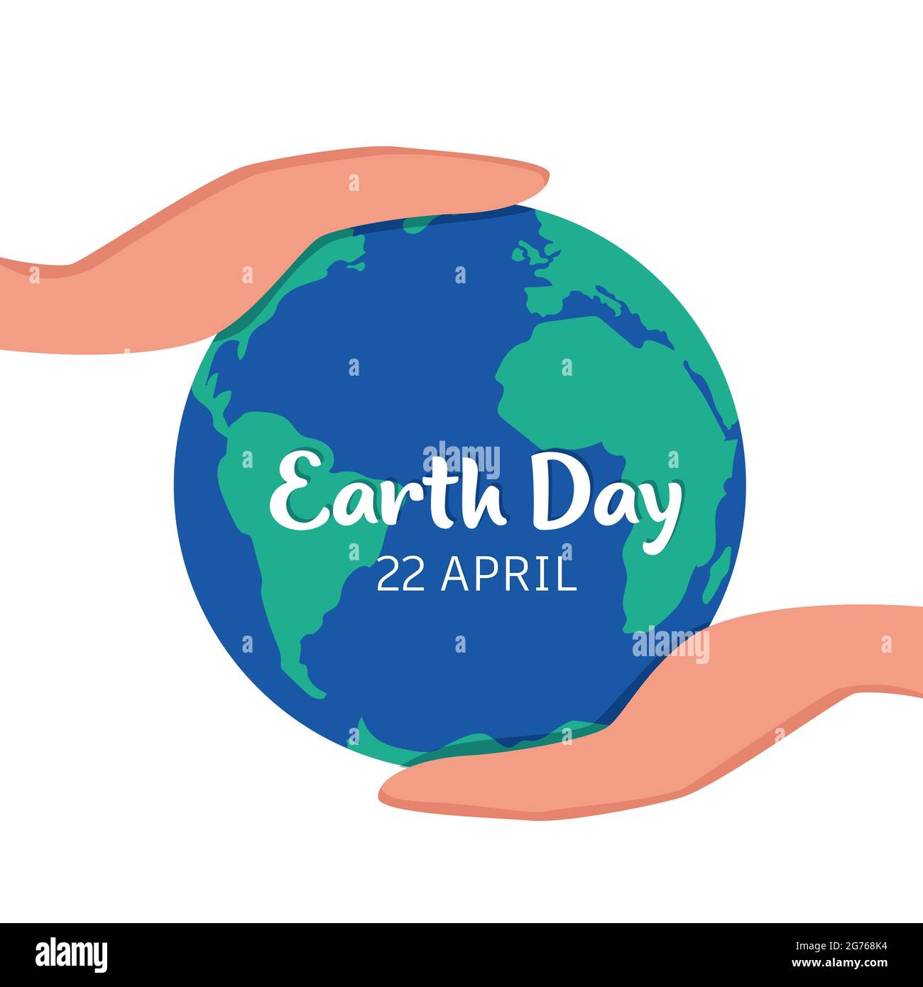 Planet Earth in caring hands. Happy Earth Day. 22 of April. Hands ...