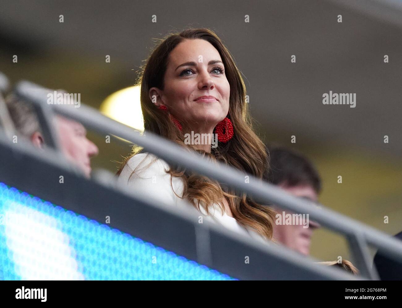 The Duchess of Cambridge in the stands ahead the UEFA Euro 2020 Final ...