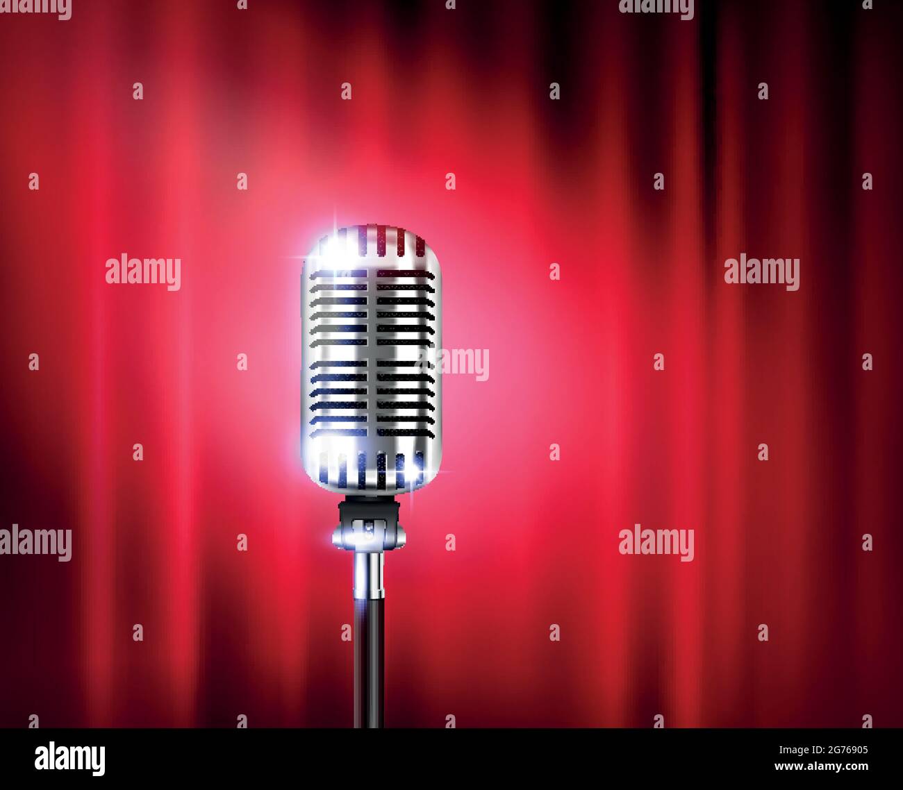 Decorative microphone stand Stock Vector Images - Alamy