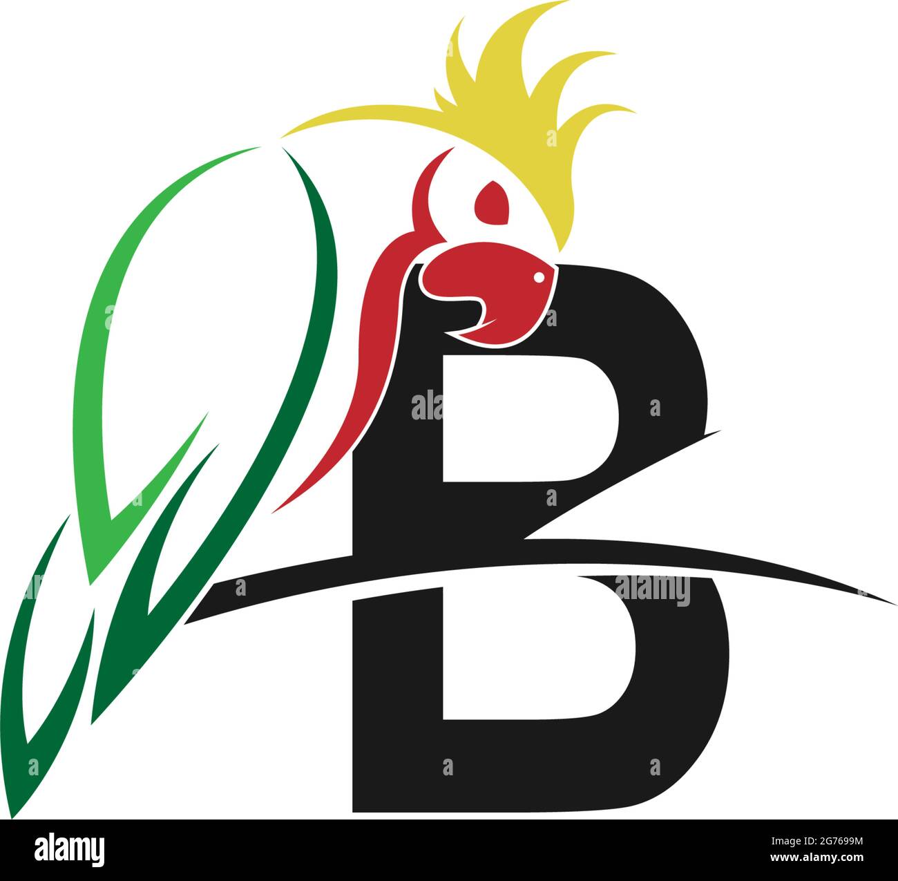 B feather logo Stock Vector Images - Alamy