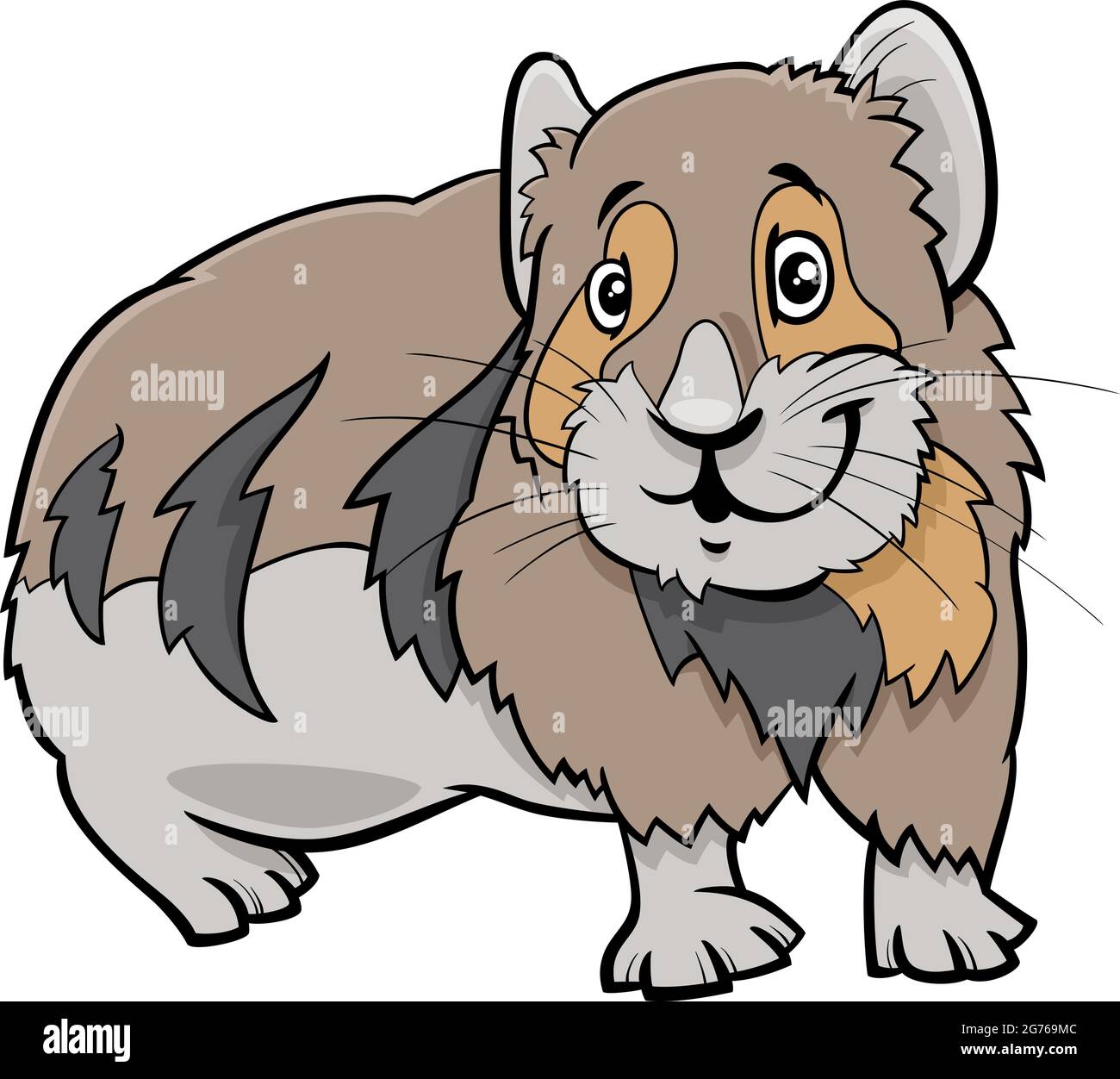 Cartoon illustration of funny pika comic animal character Stock Vector ...