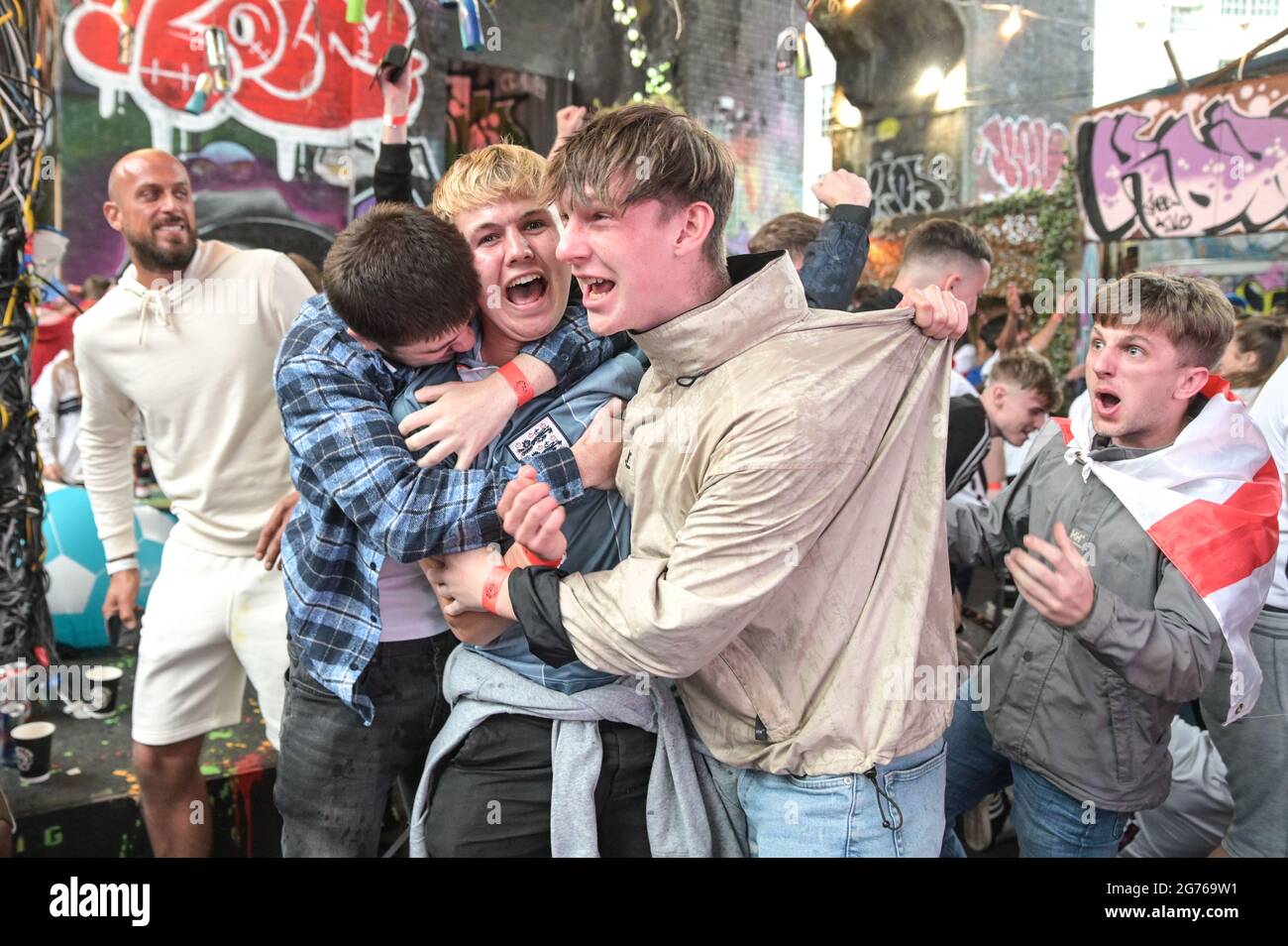 Digbeth Birmingham Uk July 11th 2021 England Football Fans Celebrate