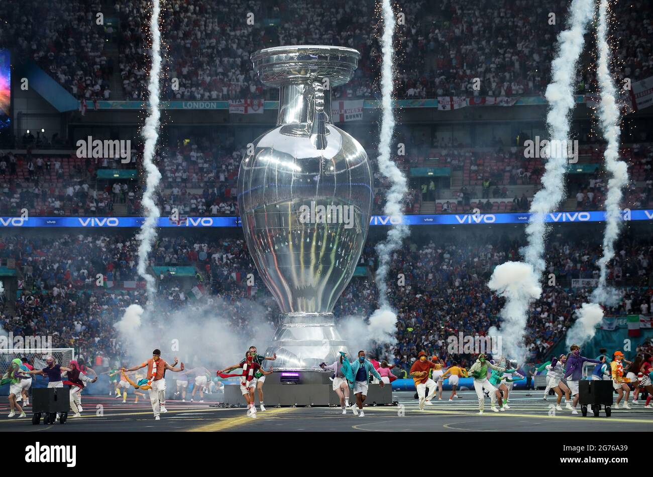 Pre-match entertainment before the UEFA Euro 2020 Final at Wembley ...