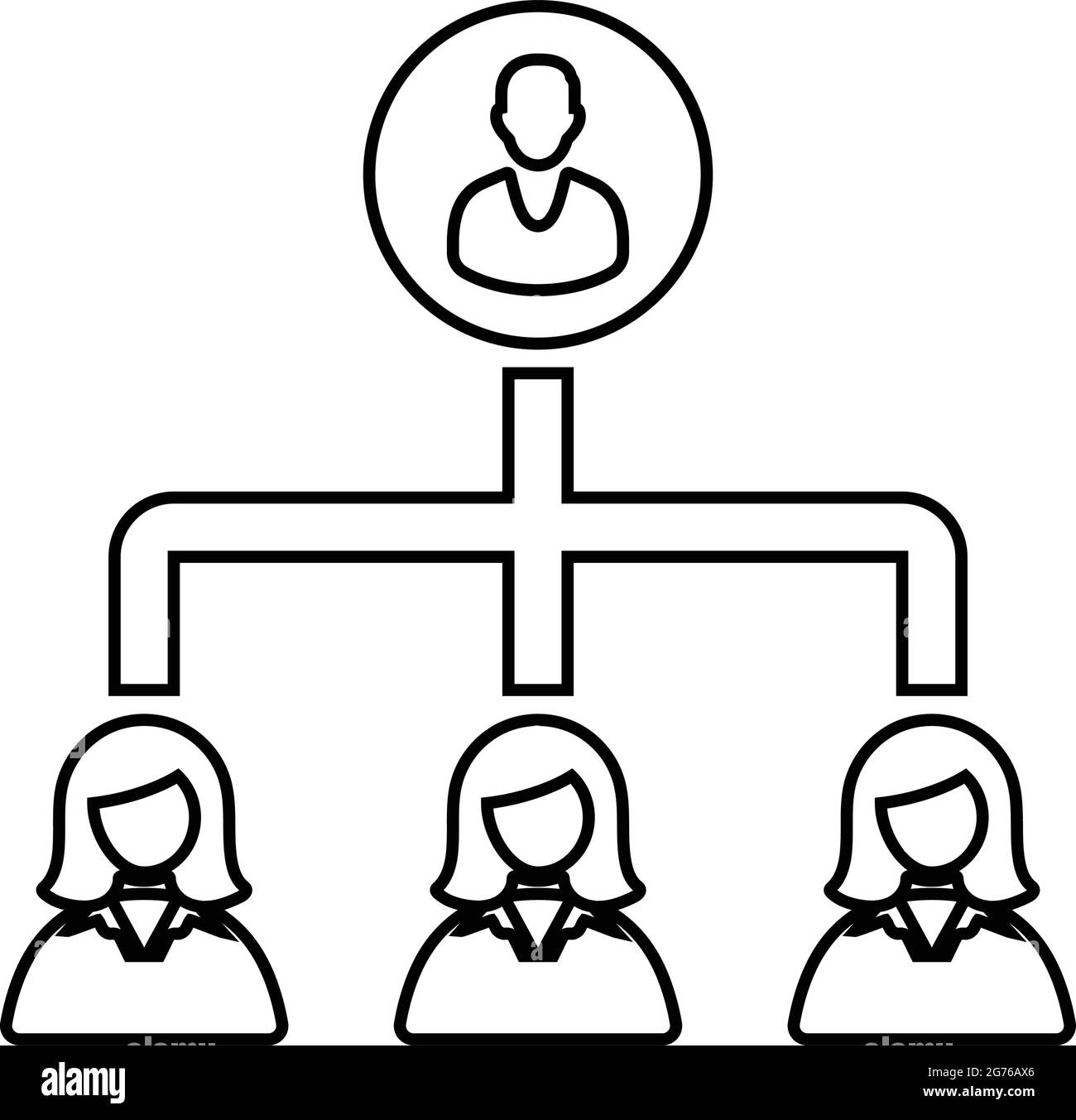 Organizational chart people icon Black and White Stock Photos & Images ...
