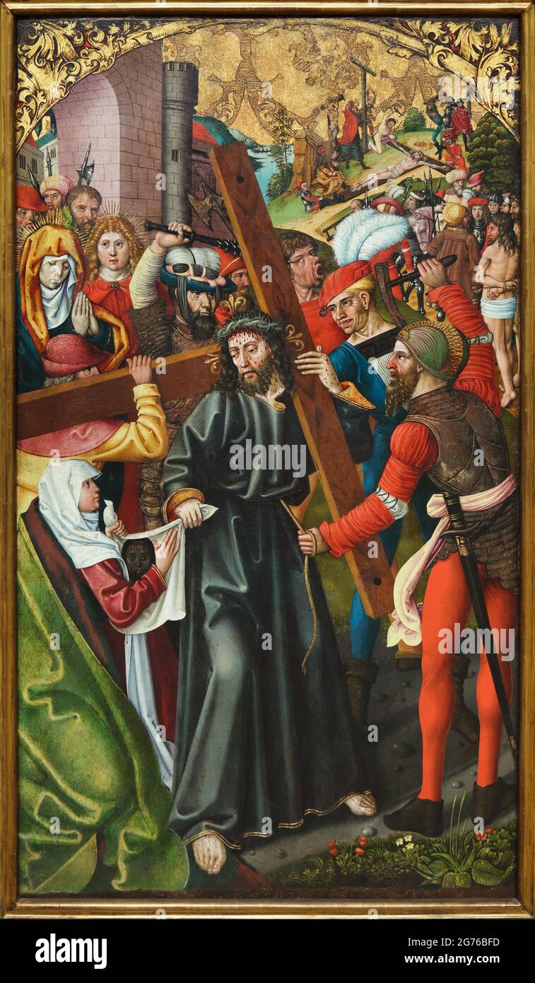 Christ carrying the Cross. Detail of the Passion Altarpiece from ...