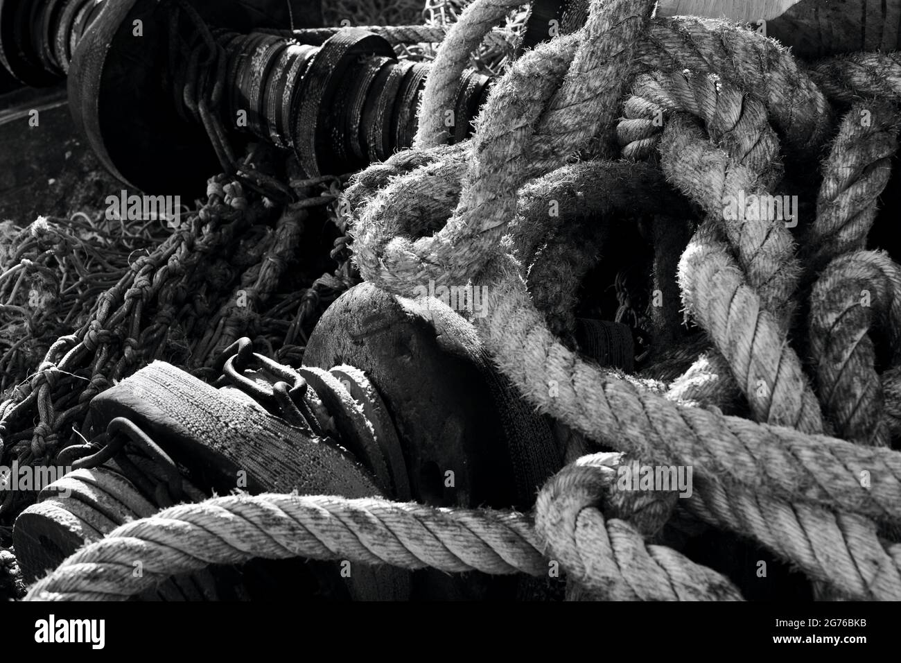 Nautical backgrounds and textures from the jetty of a working fishing ...