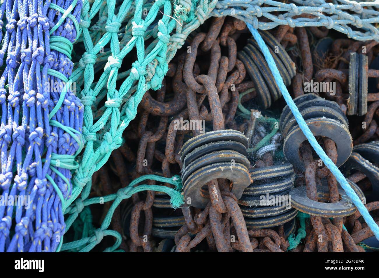 Nautical backgrounds and textures from the jetty of a working fishing ...