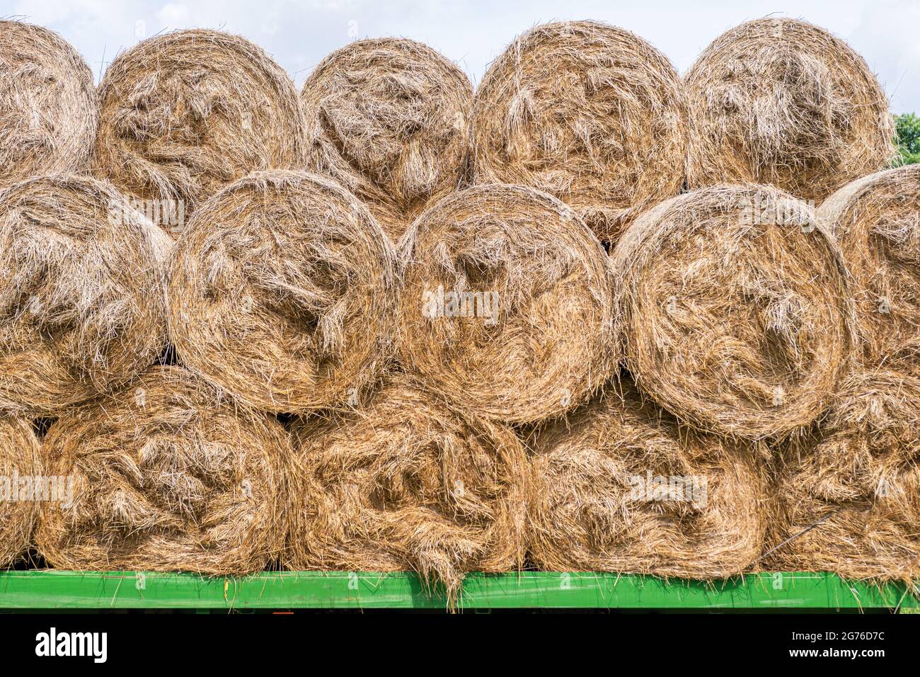 Stack of the hay bales Stock Photo - Alamy
