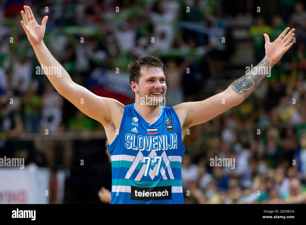 KAUNAS, LITHUANIA - july 4th 2021: FIBA Olympic qualifying tournament ...