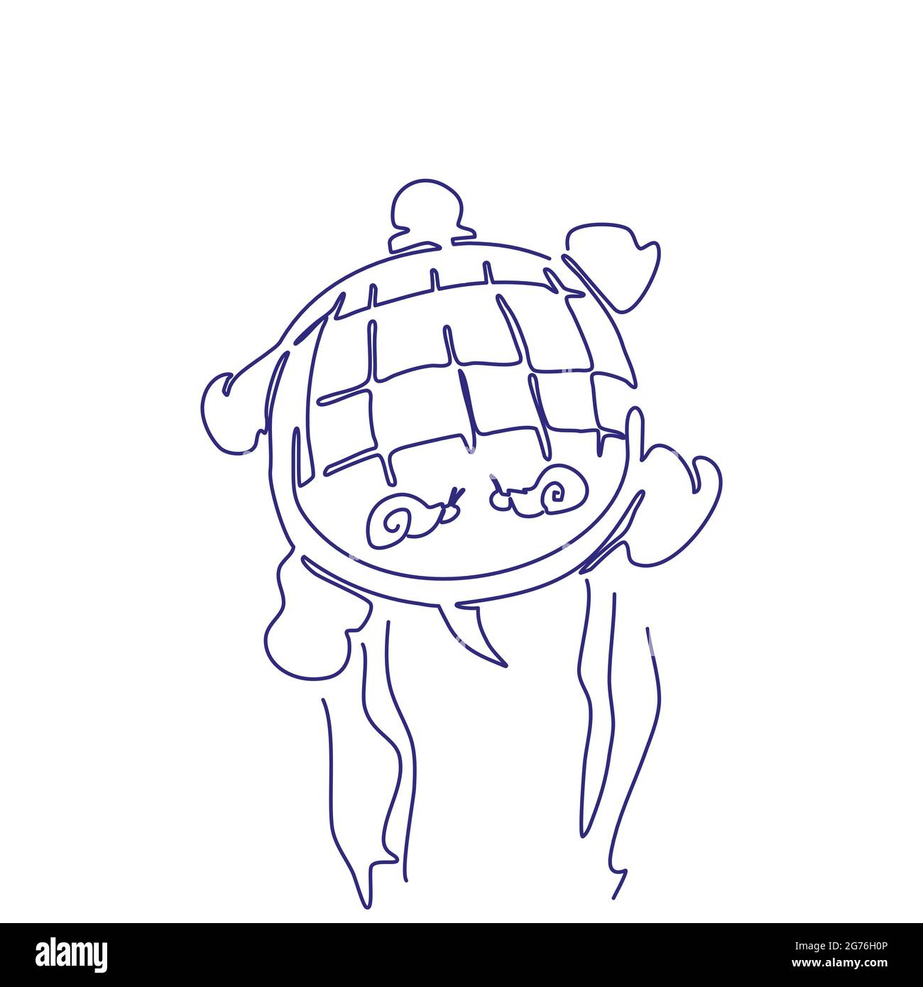 Simple line drawing turtle Stock Vector Images - Alamy