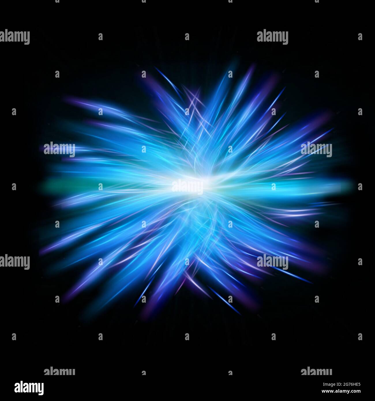 A flashing blue lights on a black background for wallpapers Stock Photo ...