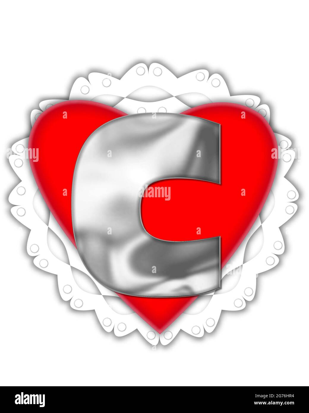 Letter C In Heart Wallpaper