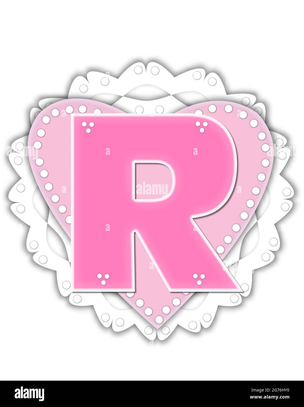 Alphabet R And P In Heart