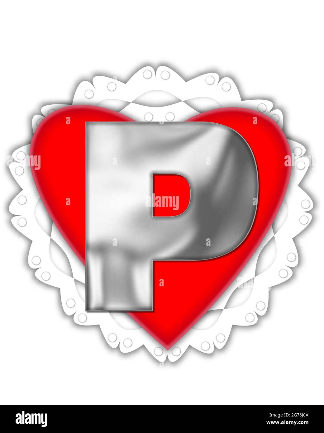 Alphabet P In Heart Wallpaper