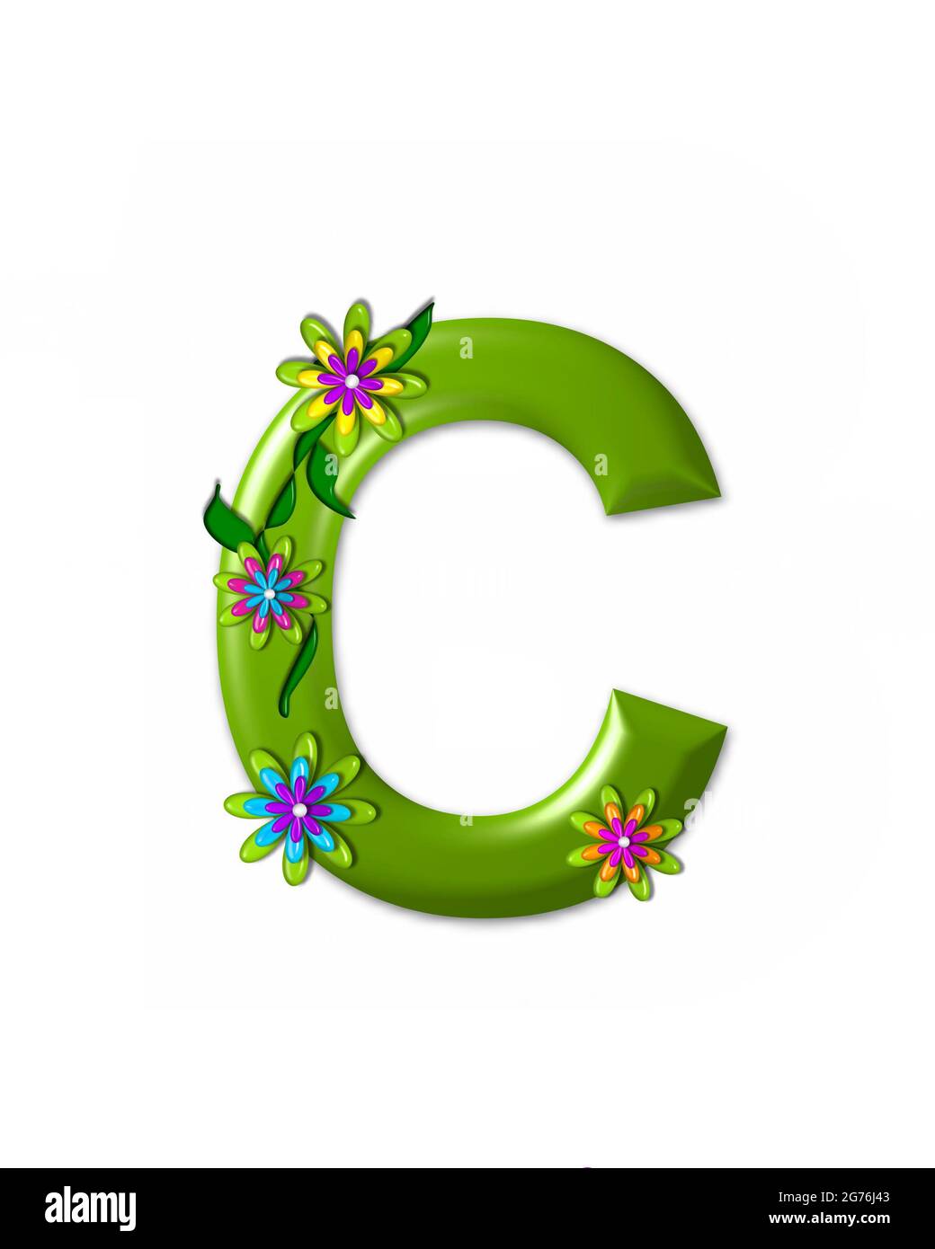 Letra C 3d 3D Letter Drawing C