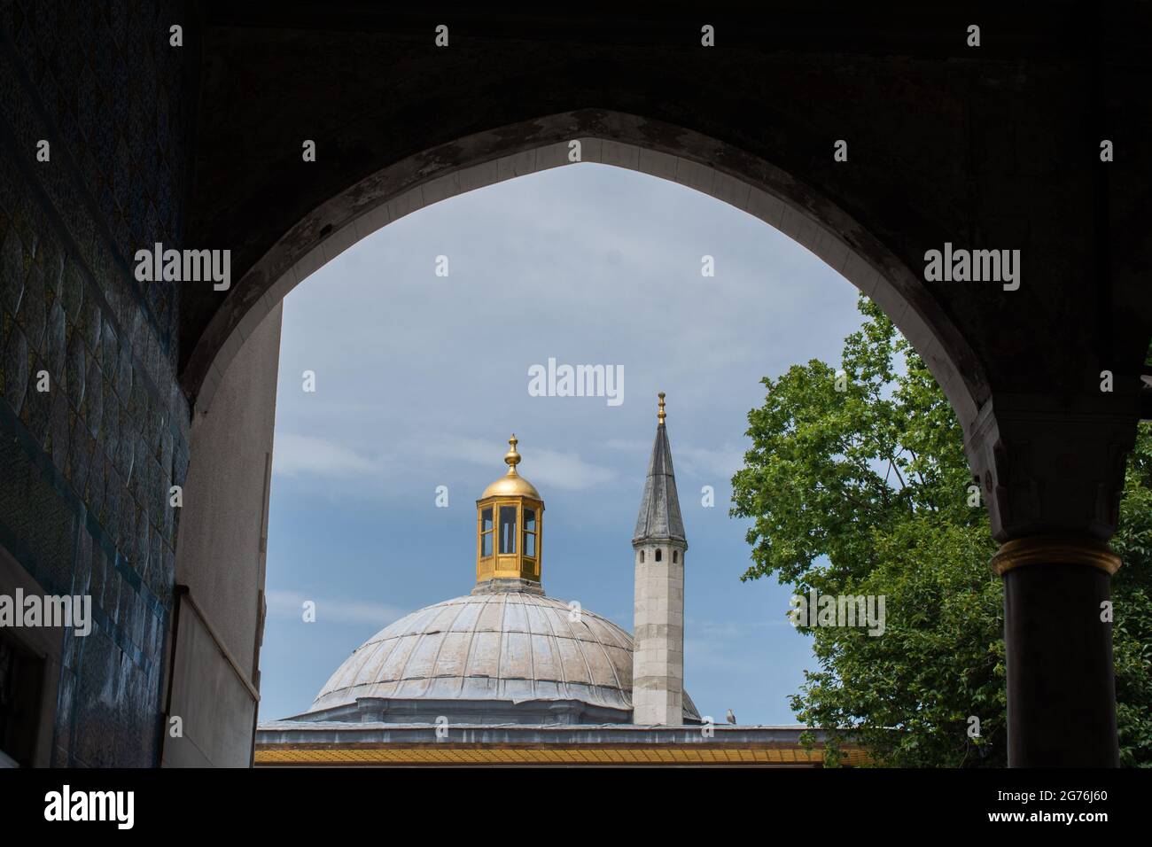 A beautiful view of the roof of Topkapi Palace in Istanbul, Turkey ...