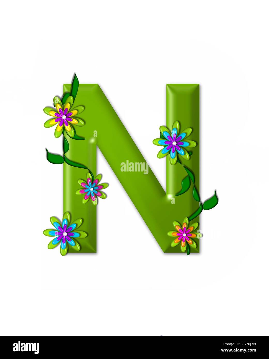 Green Letter N