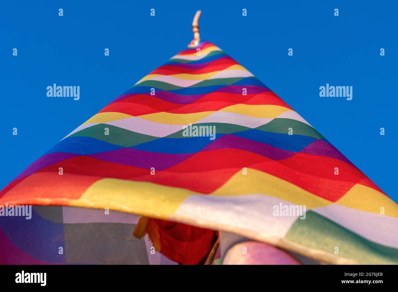 The Wiphala, square emblem, flag to represent some native peoples of ...