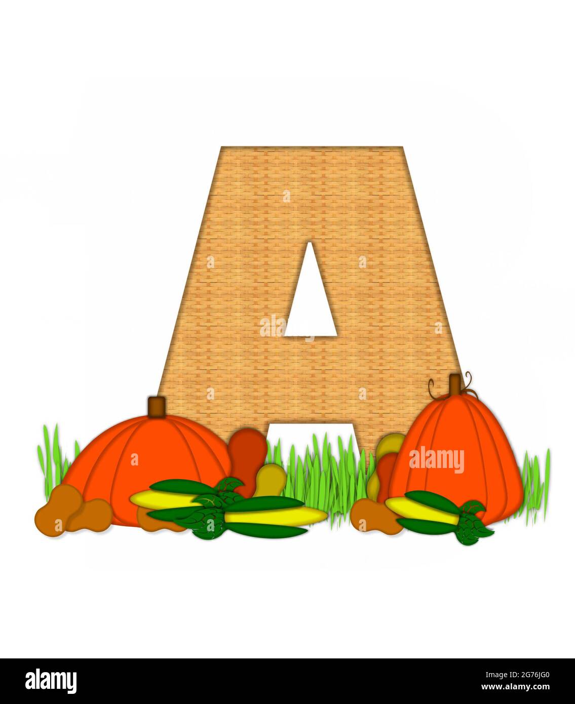 The letter A, in the alphabet set "Blessed Bounty", is filled with ...