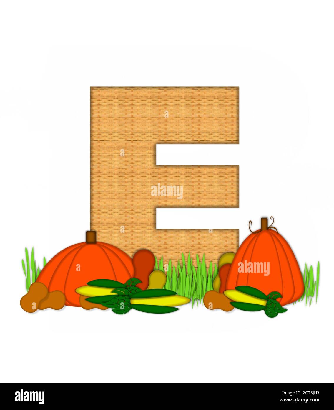 The letter E, in the alphabet set "Blessed Bounty", is filled with ...