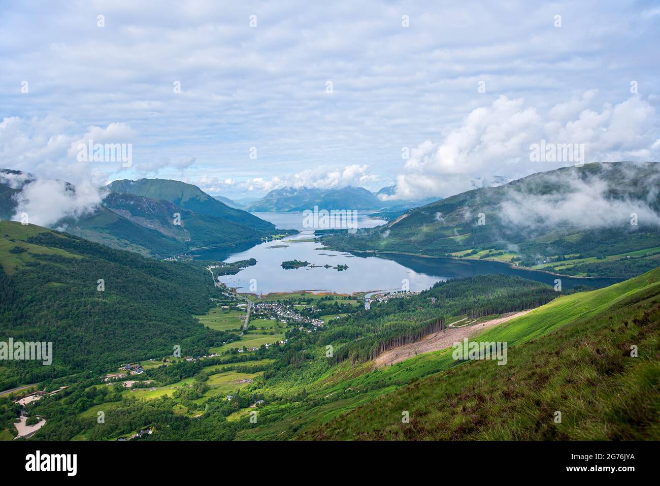 Landscape photography of mountains, lake, village, Glencoe, The Pap of ...
