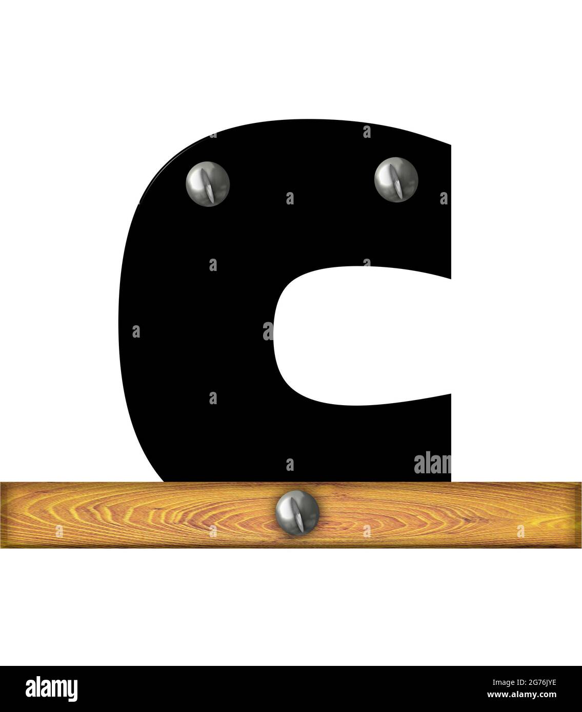 The letter C, in the alphabet set "Alphabet Building," is black and ...