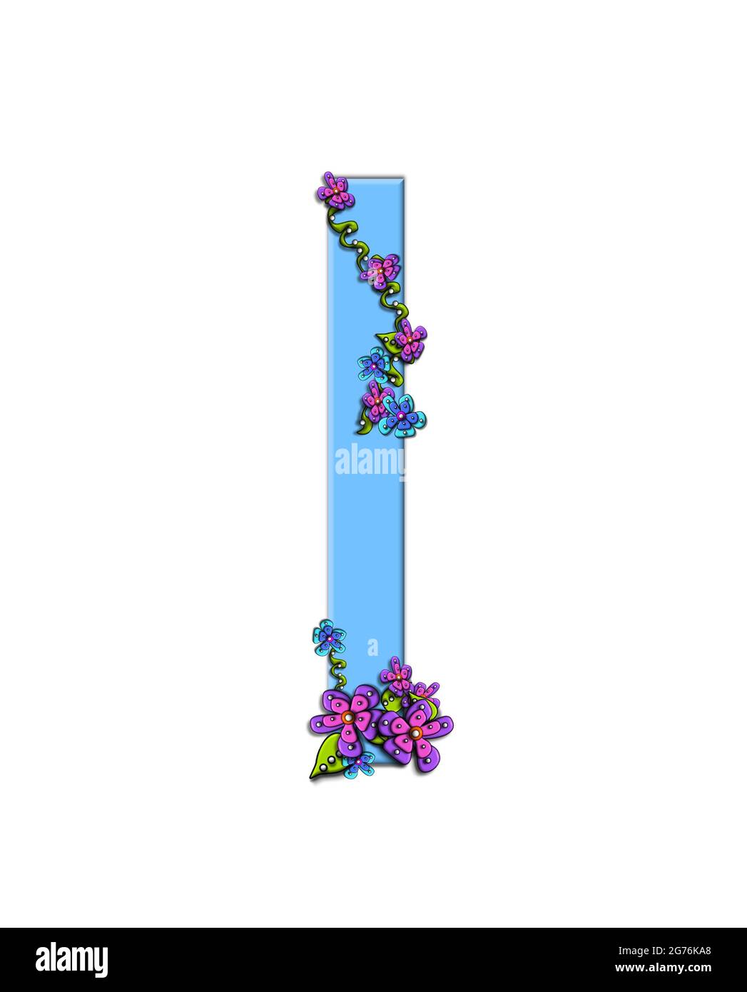 The soft, blue letter I, in the alphabet set "Burst of Spring Blue" is ...