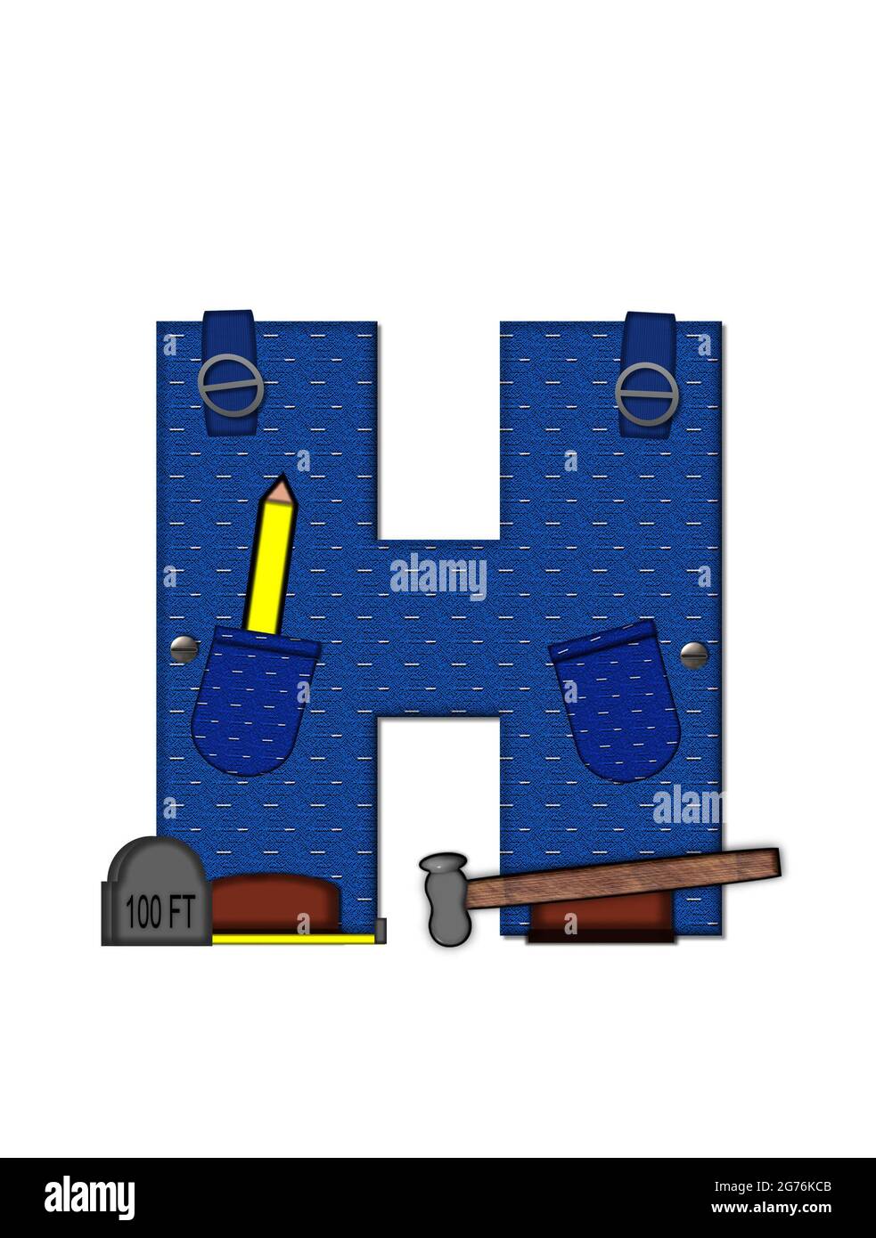 The Letter H In The Alphabet Set Carpenter Tools Is Denim With Tool The Letter H In The Alphabet Set Carpenter Tools Is Denim With Tool