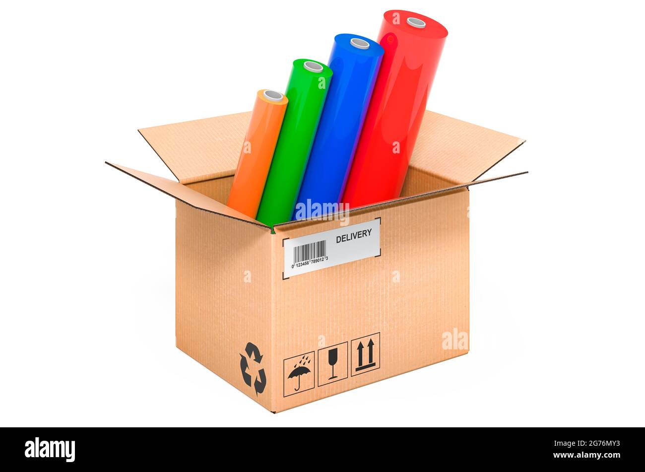 Multicolor PVC Polythene Plastic Tape Rolls inside cardboard box ...