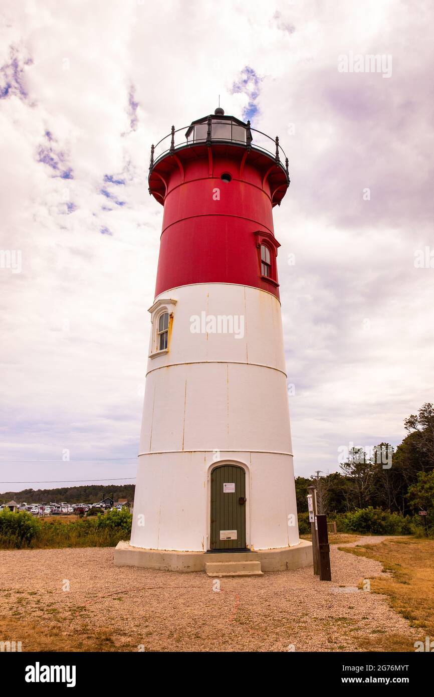 Nauset Lighthouse along the Cape Cod National Seashore Stock Photo - Alamy