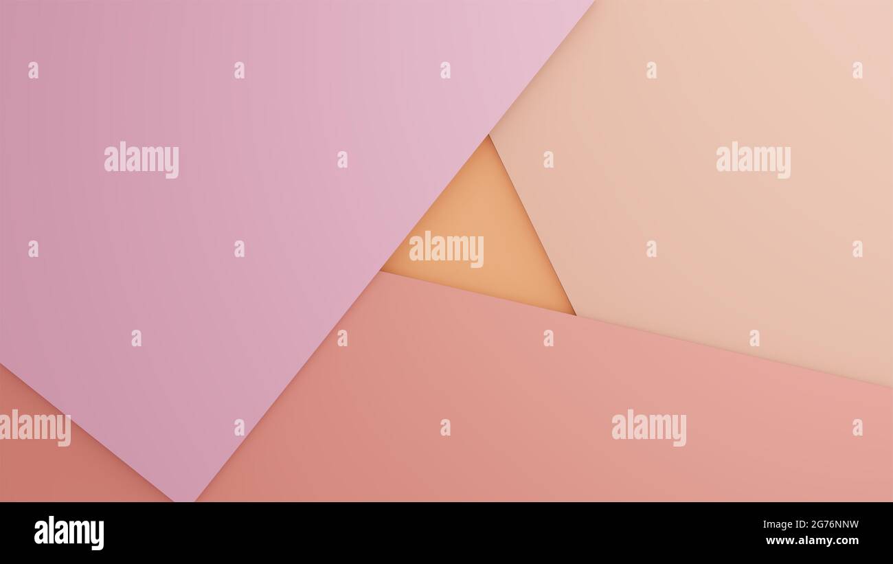 Three layers of different colors forming an abstract background. 3D ...