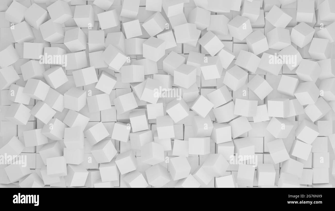Multiple randomly arranged cubes. 3D illustration Stock Photo - Alamy
