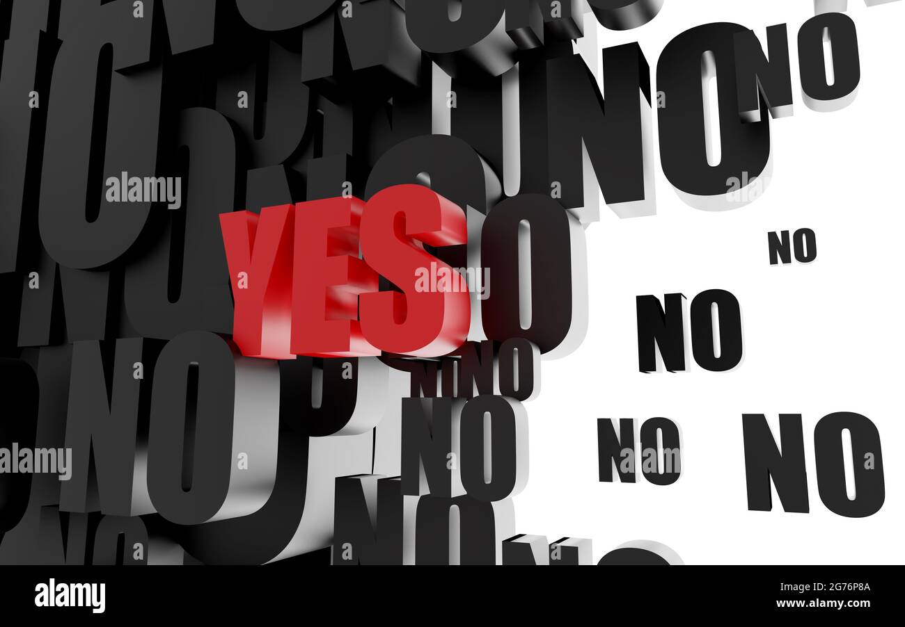 A concept of determination. 3D illustration Stock Photo - Alamy