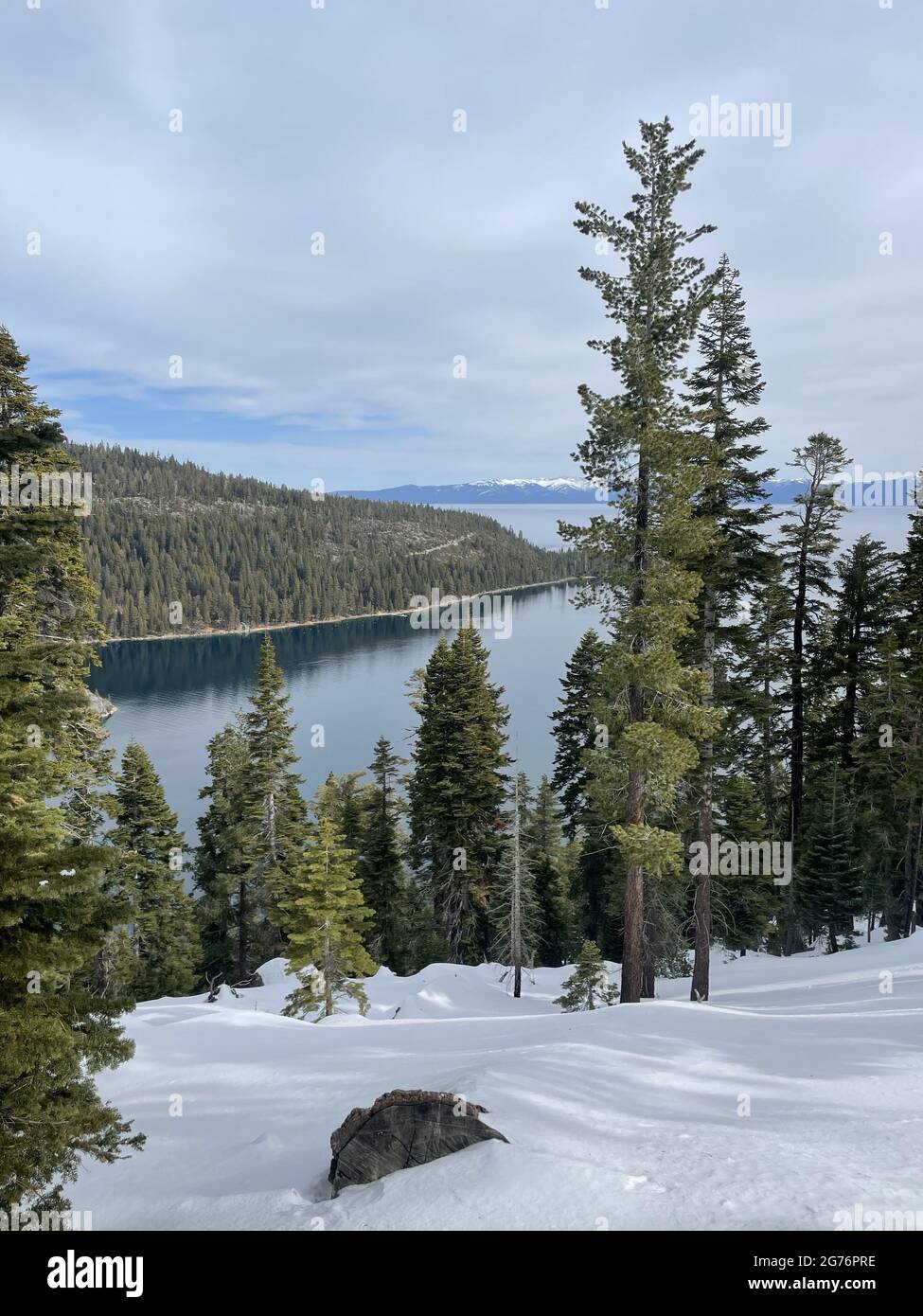The Emerald Bay in winter, USA Stock Photo - Alamy