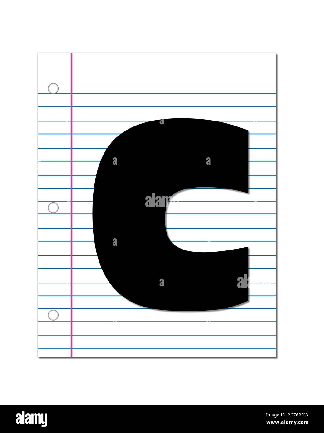 The letter C, in the alphabet set "Start of School", is black. Letter ...