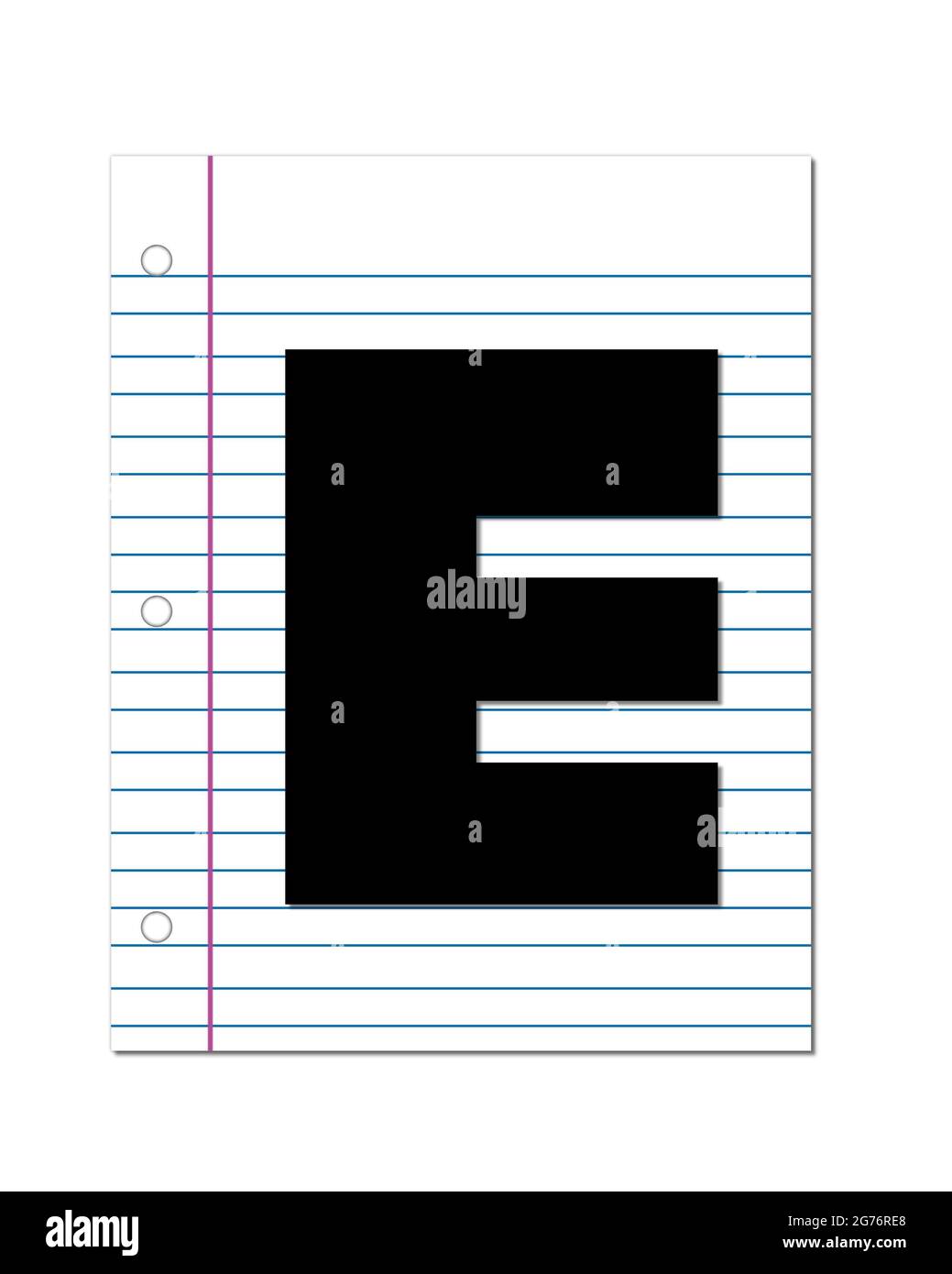 The letter E, in the alphabet set "Start of School", is black. Letter ...