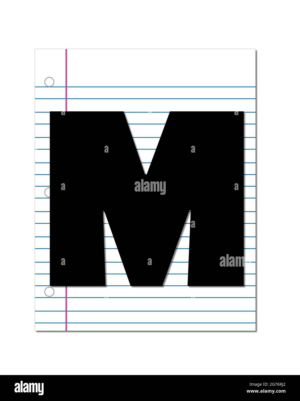 The letter M, in the alphabet set "Start of School", is black. Letter ...