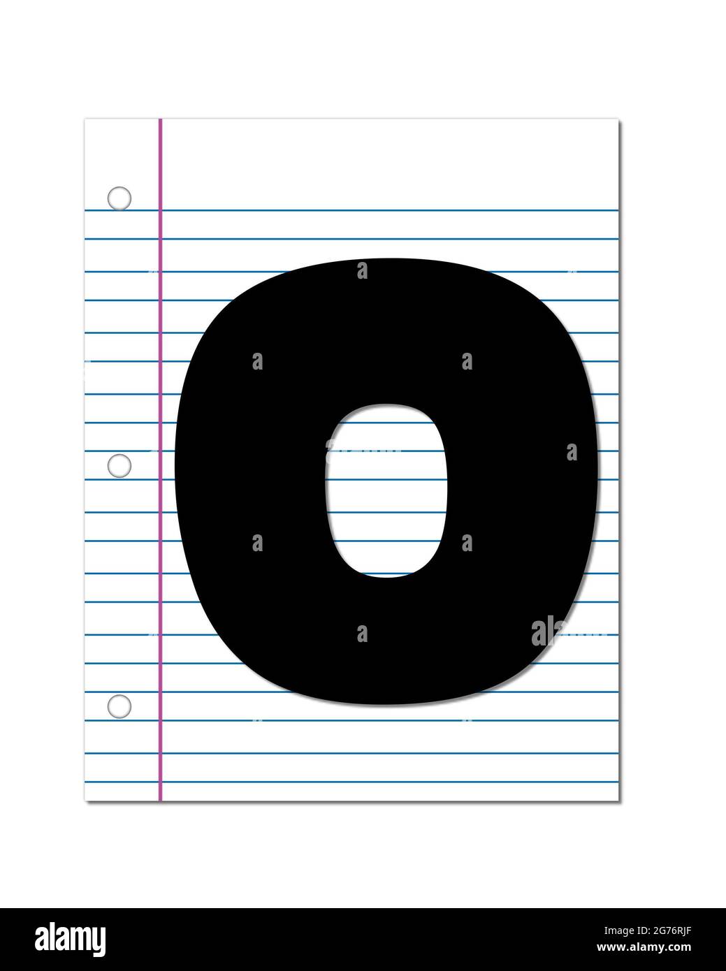 The letter O, in the alphabet set "Start of School", is black. Letter ...