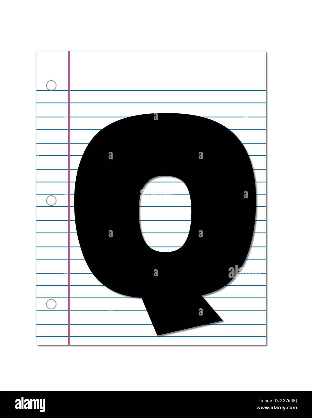 The letter Q, in the alphabet set "Start of School", is black. Letter ...