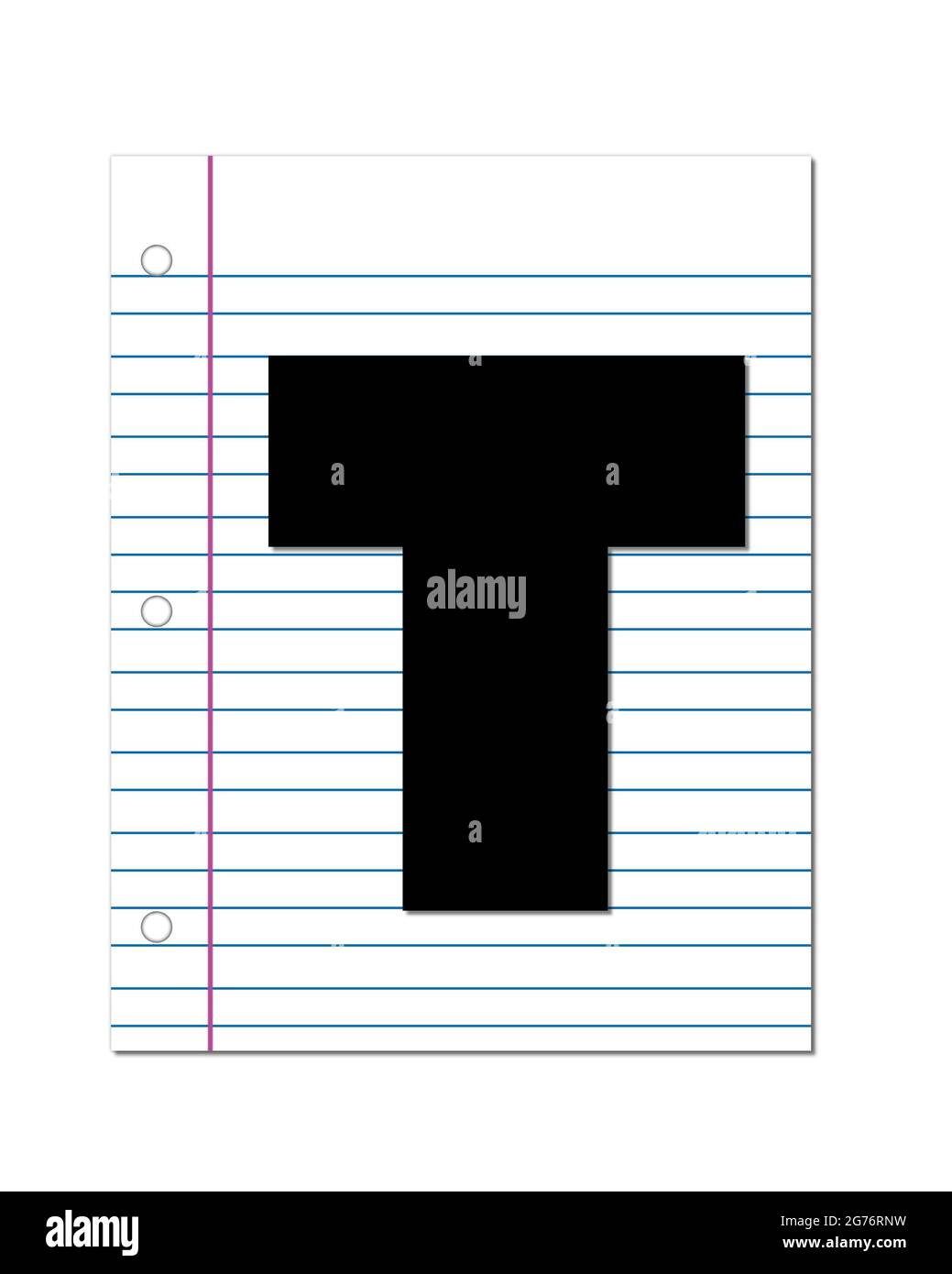 The letter T, in the alphabet set "Start of School", is black. Letter ...