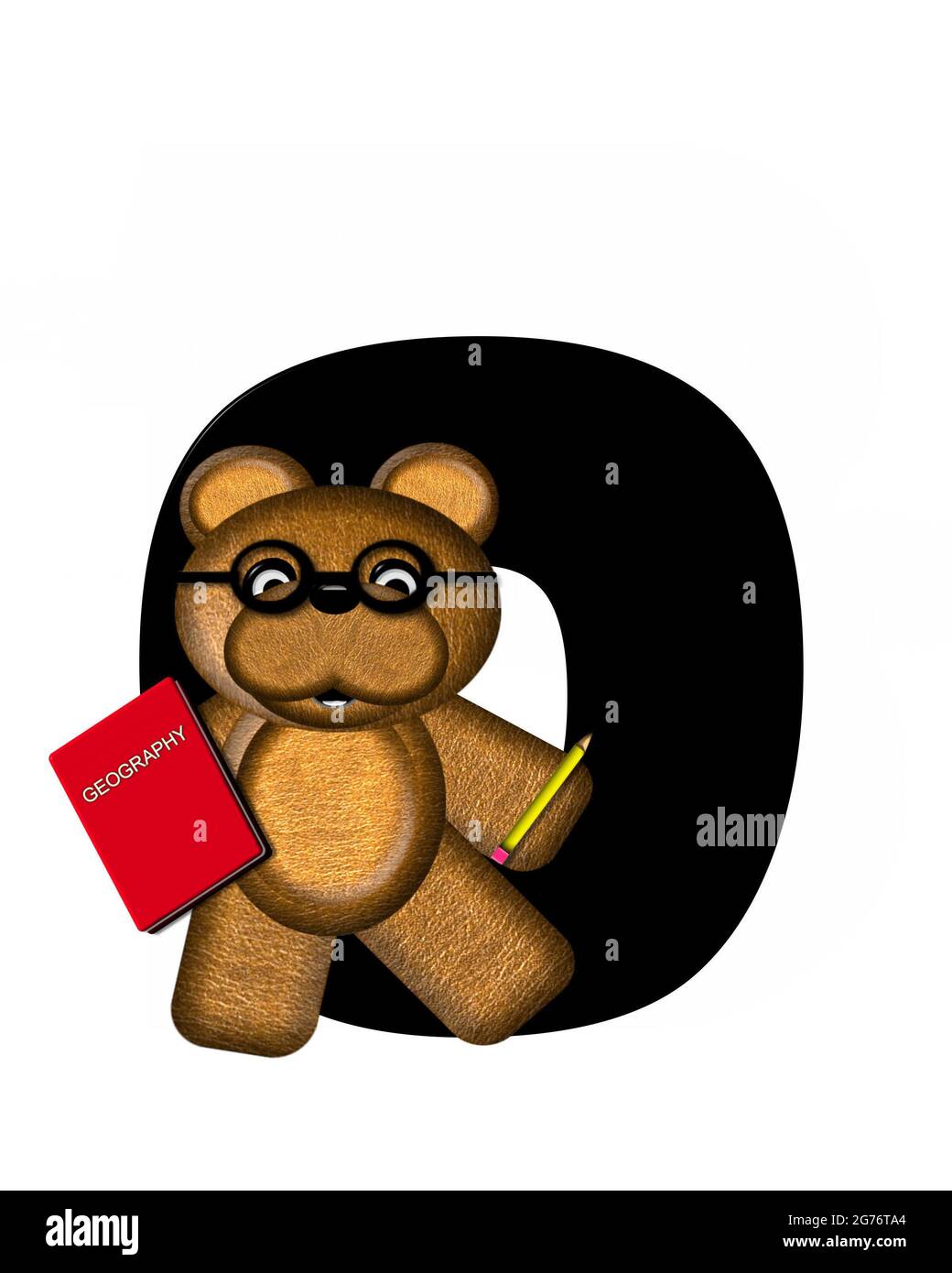 The letter O, in the alphabet set "Teddy Learning," is black. Teddy ...