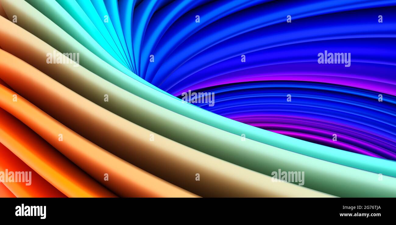 Abstract background curves in rainbow colors Stock Photo - Alamy