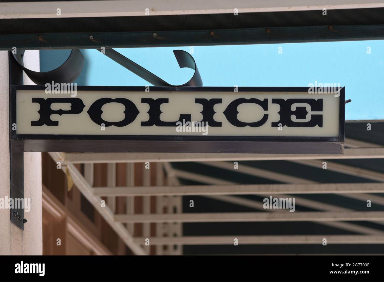 Sign for Police station Stock Photo - Alamy